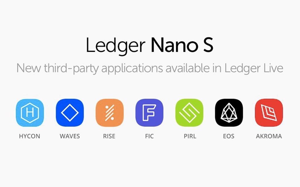 Ledger Nano S unterstützt jetzt EOS, Waves, Hycon, etc.